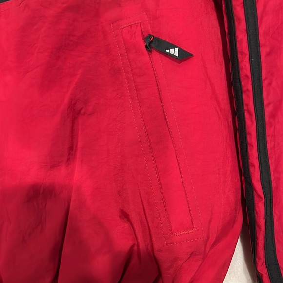 adidas | Jackets & Coats | Adidas Vintage 9s Moby Red Quilted Puffer ...